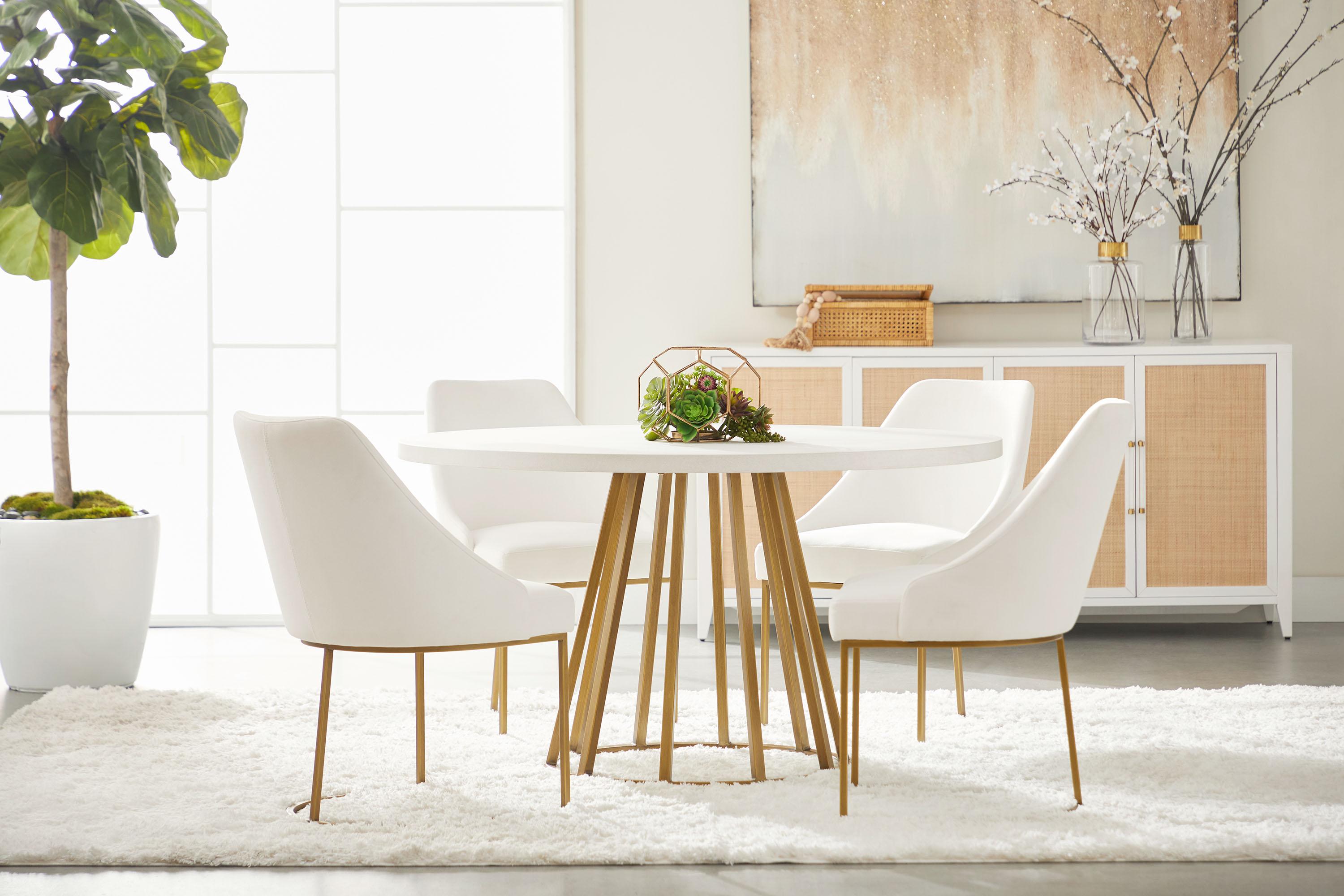 Turino 54 Round Dining Table Concrete Top Essentials For Living